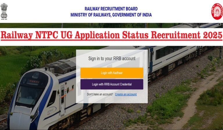 Railway NTPC UG Application Status 2025 Out, Check Form Accept/Reject ...
