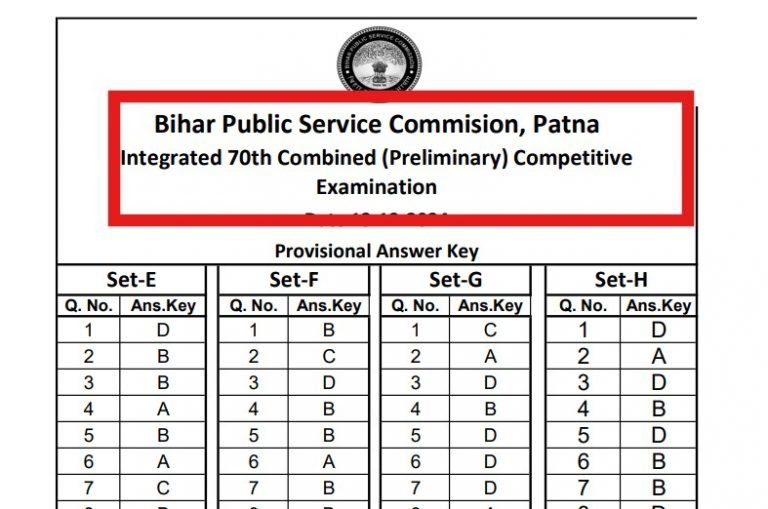 Bihar BPSC 70th Exam Answer Key 2025, Check Through This Link, How To ...