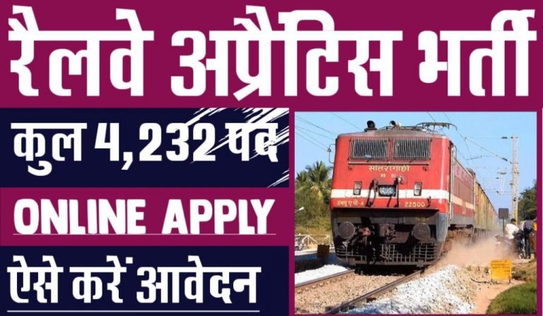 RRC SCR Apprentice Recruitment 2024-25 Online Form For 4232 Posts ...